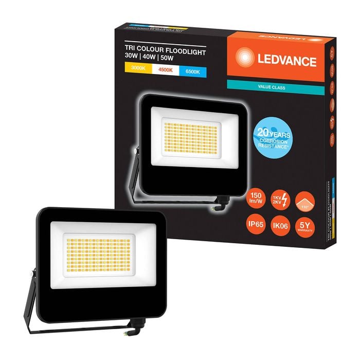 Ledvance LED Floodlight 3CCT 50W/40W/30W - Bunnings New Zealand