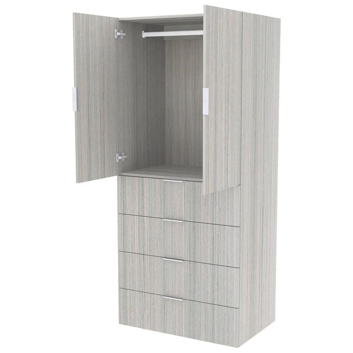 Lugna 2048 x 900 x 580mm Mist 2 Door 4 Drawer Wardrobe Unit - Bunnings ...