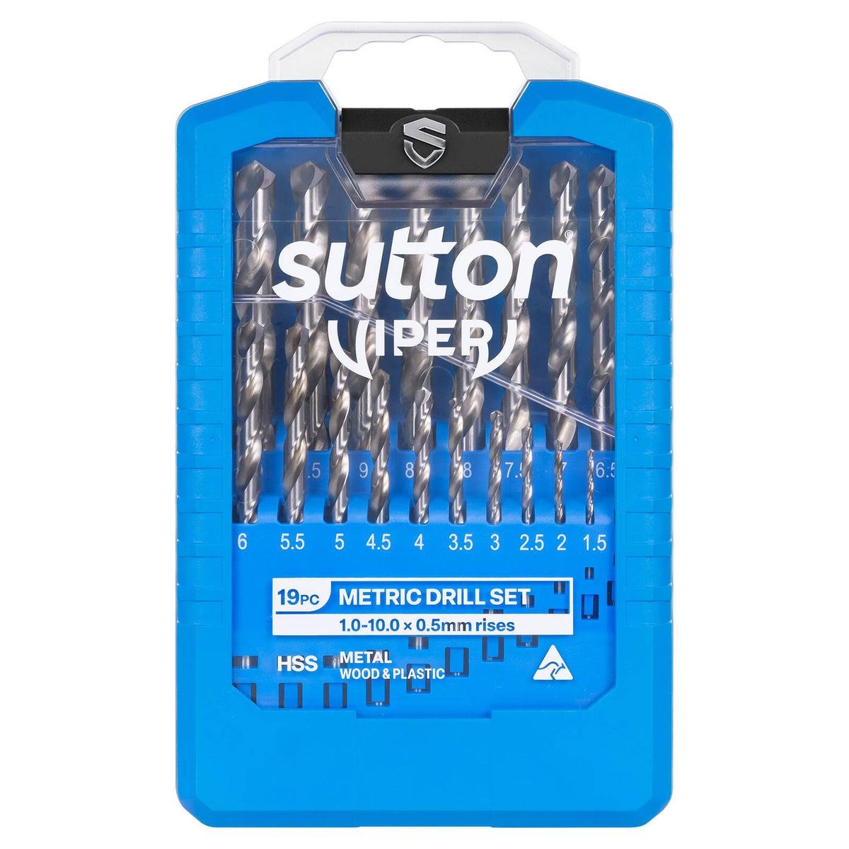 Sutton Tools 1.0mm - 10.0mm Viper Metric Drill Bit Set 19 Piece ...