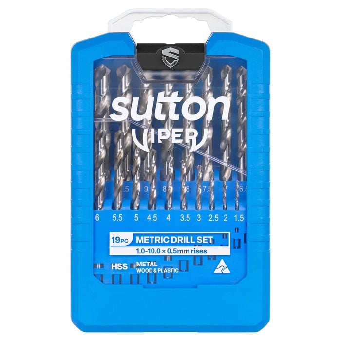 Sutton Tools 1.0mm - 10.0mm Viper Metric Drill Bit Set 19 Piece ...