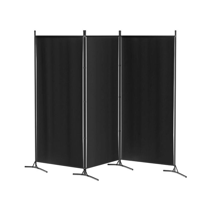 Artiss 3 Panel Room Divider Screen 260x180cm Fabric Black - Bunnings Australia
