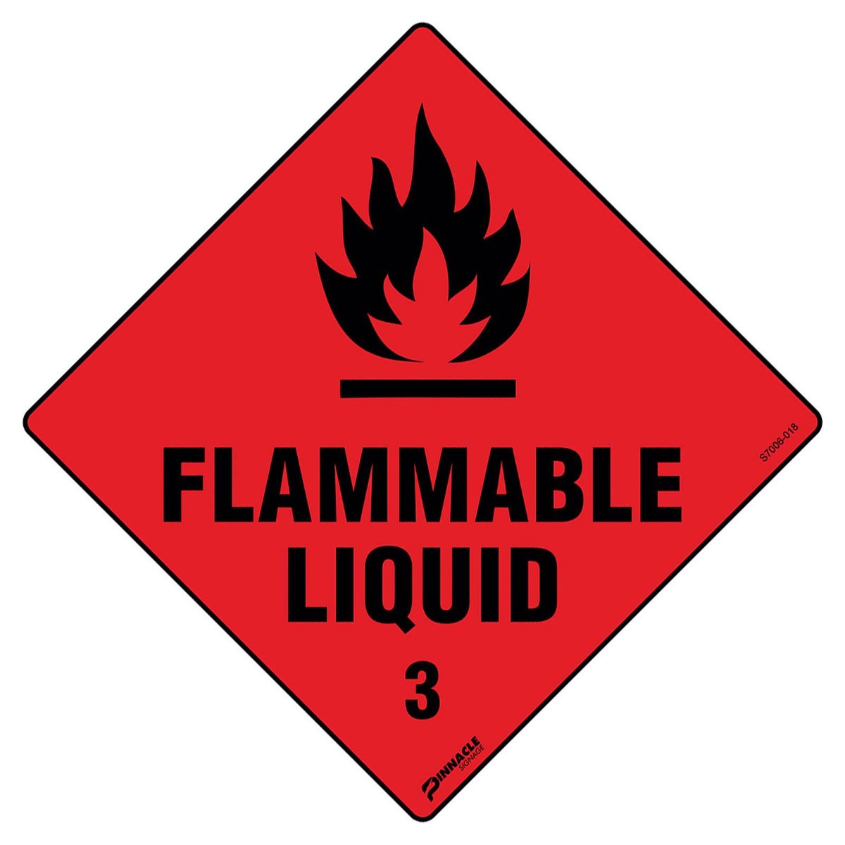 Pinnacle 270 x 270mm Metal Flammable Liquid 3 Sign - Bunnings Australia