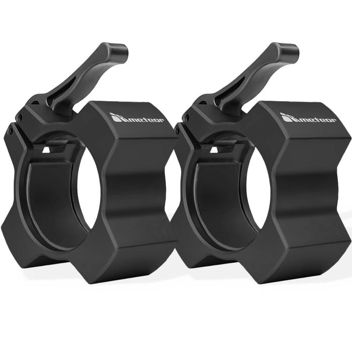 METEOR 50mm Black Aluminium Olympic Barbell Collars Clamps - Bunnings ...