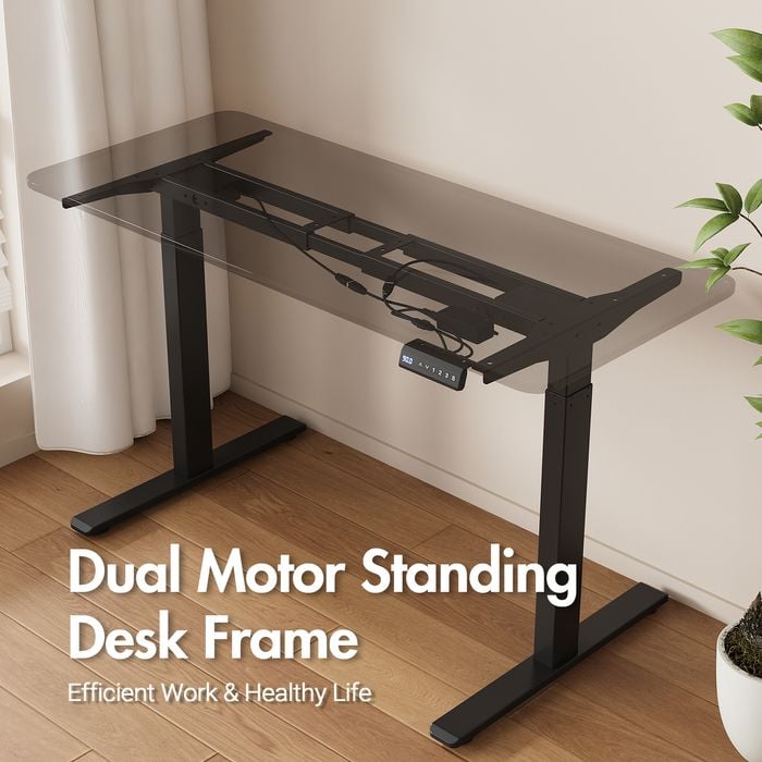 Advwin Standing Desk Frame Dual Motor Electric Height Adjustable Stand ...