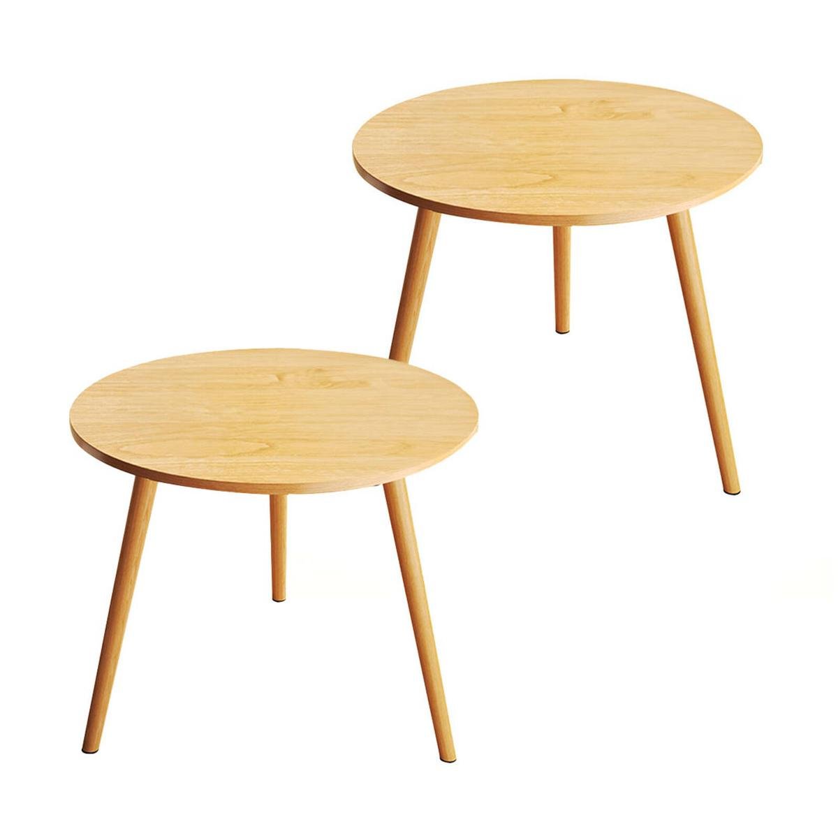 SOGA 2X 60x60cm Walnut Small Side Coffee Table Living Room Balcony Home ...