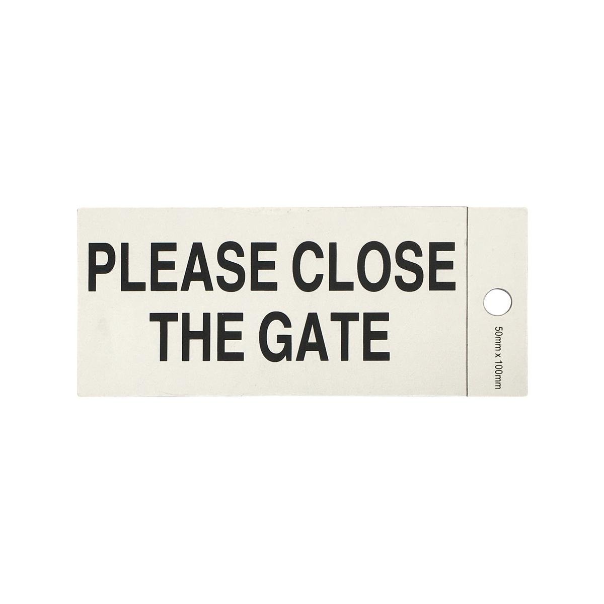 Brutus Please Close The Gate 100 x 50mm Self Adhesive Sign - Bunnings ...