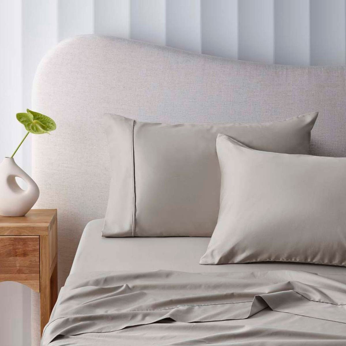 Accessorize Bedroom Collection Bamboo Cotton Mega Sheet Set Stone ...