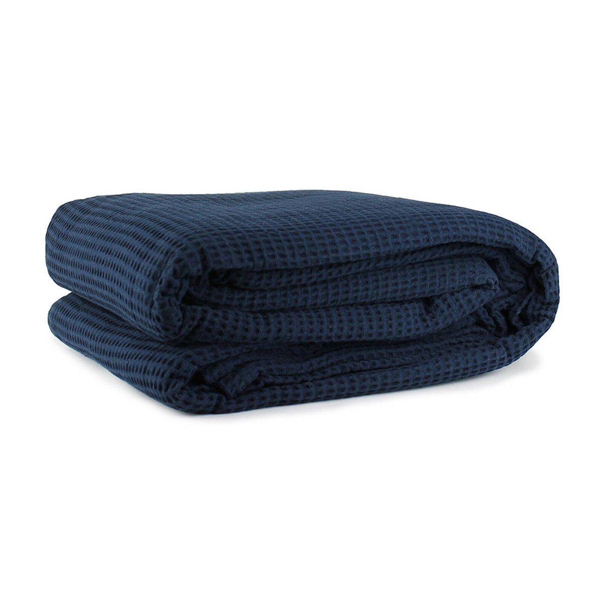 Jason Commercial Single Bed Cotton Waffle Blanket 180x245cm Navy ...