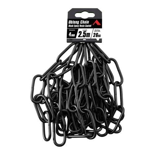 Pinnacle 4mm x 2.5m Black Matte Oblong Chain - Bunnings Australia