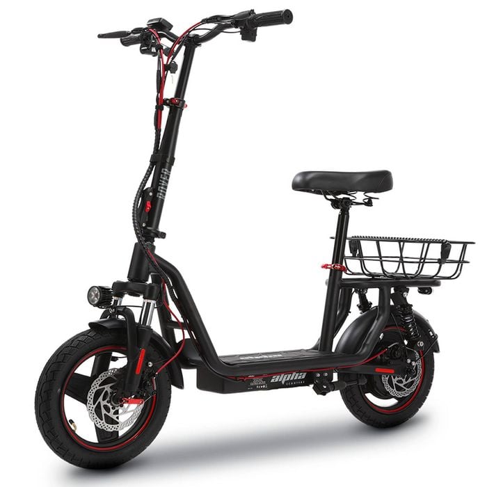 ALPHA Rover Electric Scooter with Seat, 500W 48V 25km/h 30km Range, 14 ...