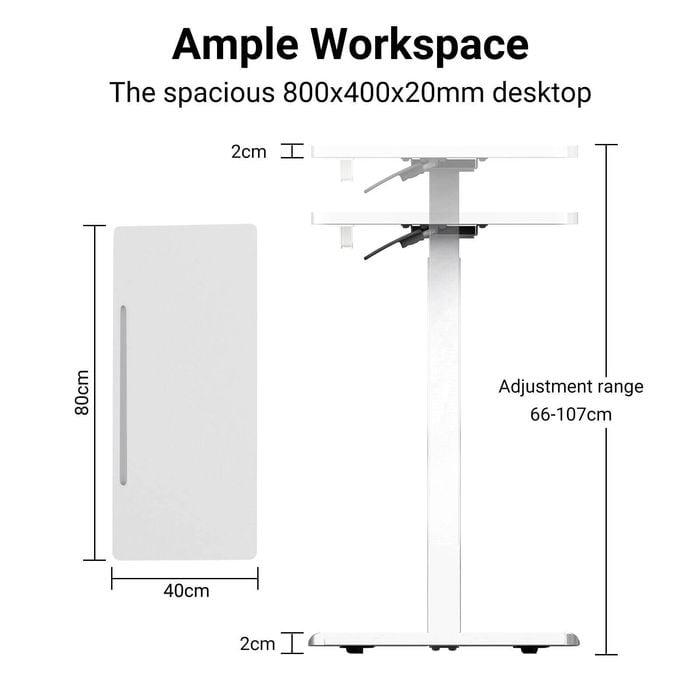 Altus Mobile Standing Desk with Wheels Pneumatic Over Bed Table ...
