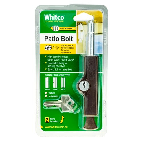 Whitco Mahogany Patio Bolt - Bunnings Australia