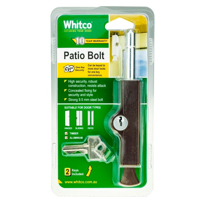 Whitco Mahogany Patio Bolt - Bunnings Australia