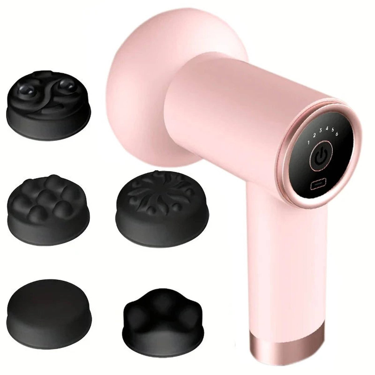 NNEOBA Portable Wireless Massage Gun Handheld Fat Pushing Machine Pink ...