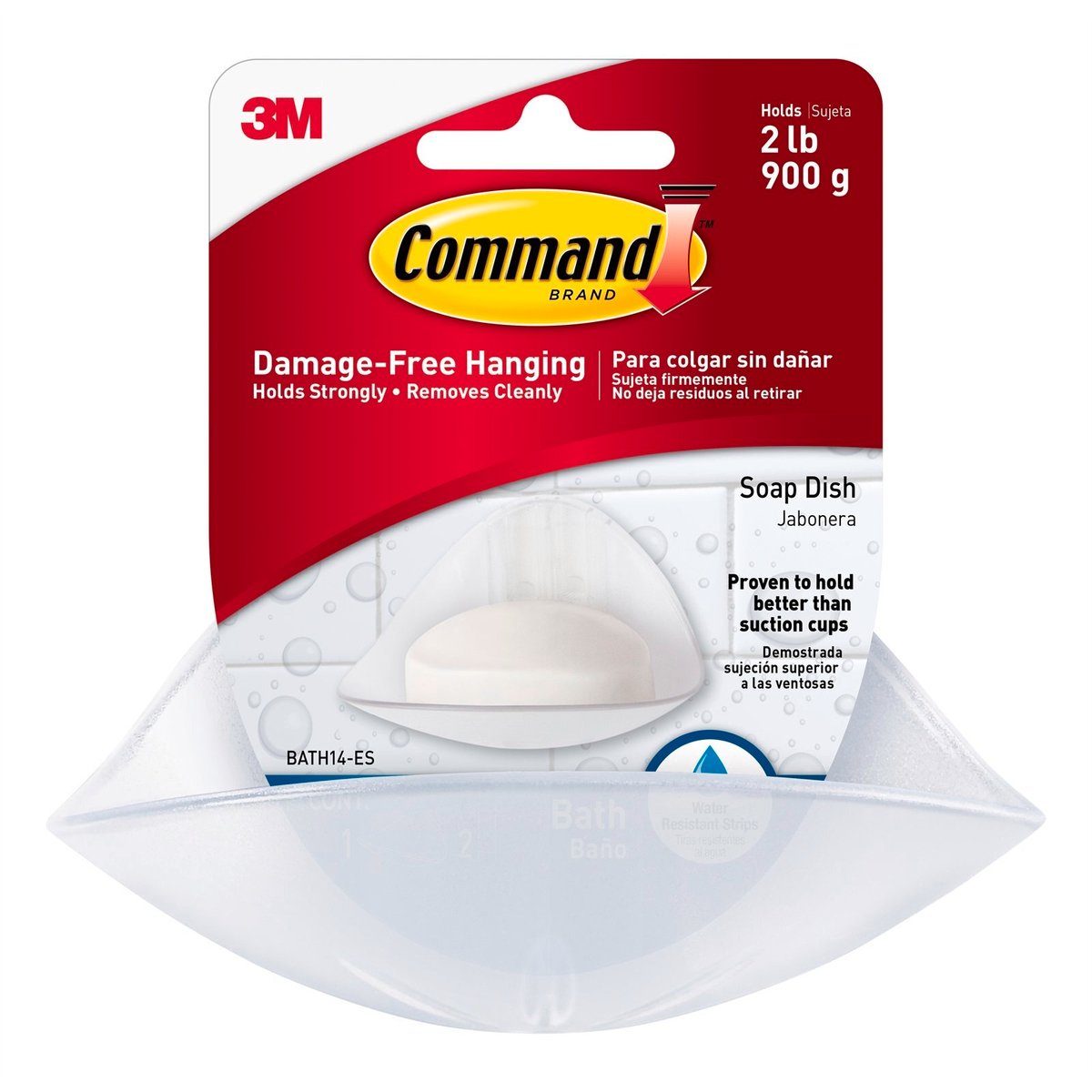 Command Bath Soap Dish - 1 Pack - Bunnings Australia