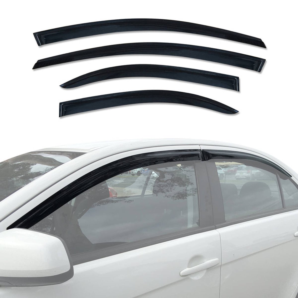 AUSGO Weather Shields for Mitsubishi Lancer Sedan 2007-2017 ...