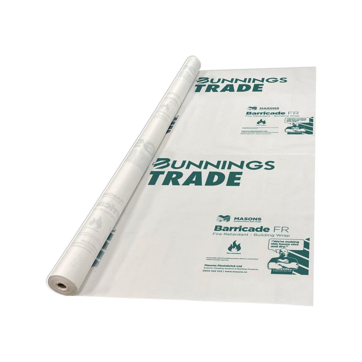 Masons 2740 x 3650mm (100m2) Barricade FR Build Wrap - Bunnings New Zealand