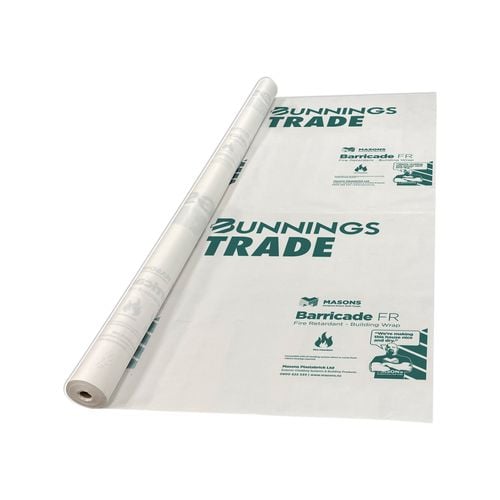 Masons 2740 x 3650mm (100m2) Barricade FR Build Wrap - Bunnings New Zealand