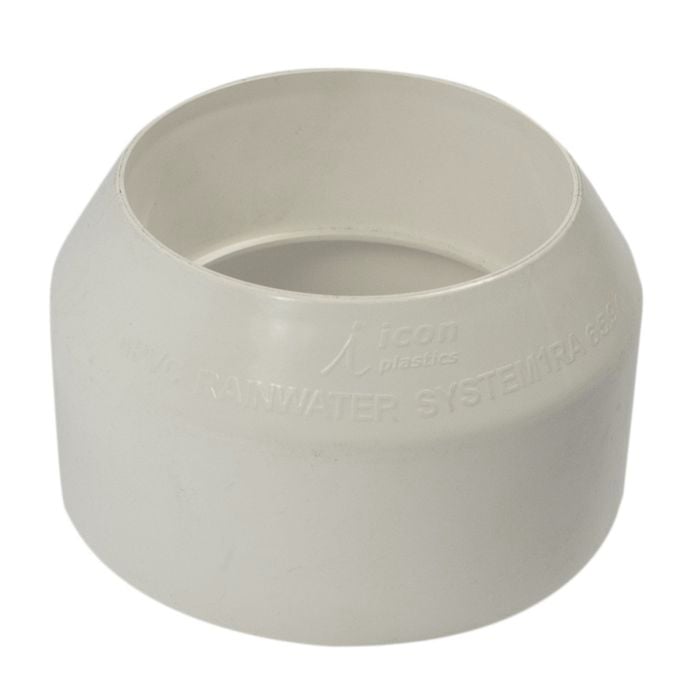 Icon Plastics 80-90mm Round PVC Downpipe Adaptor - Bunnings Australia