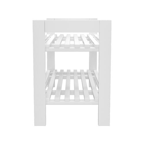 Flexi Storage Living White Bamboo Stackable 2 Tier Shoe Rack - Bunnings ...