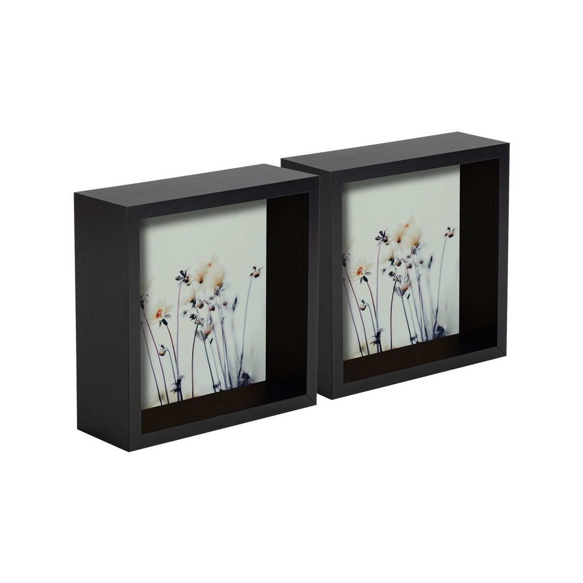 Nicola Spring 2 Piece Box Photo Frame Set - 6 x 6 Square Acrylic Frame ...