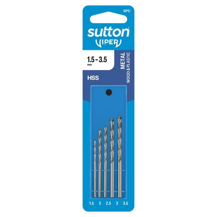 Sutton Tools 1.5mm - 3.5mm Viper Metric Drill Bit Refill Set 5 Piece ...