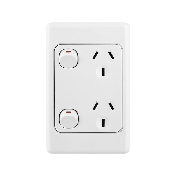 DETA Vertical Double Power Point - Bunnings Australia