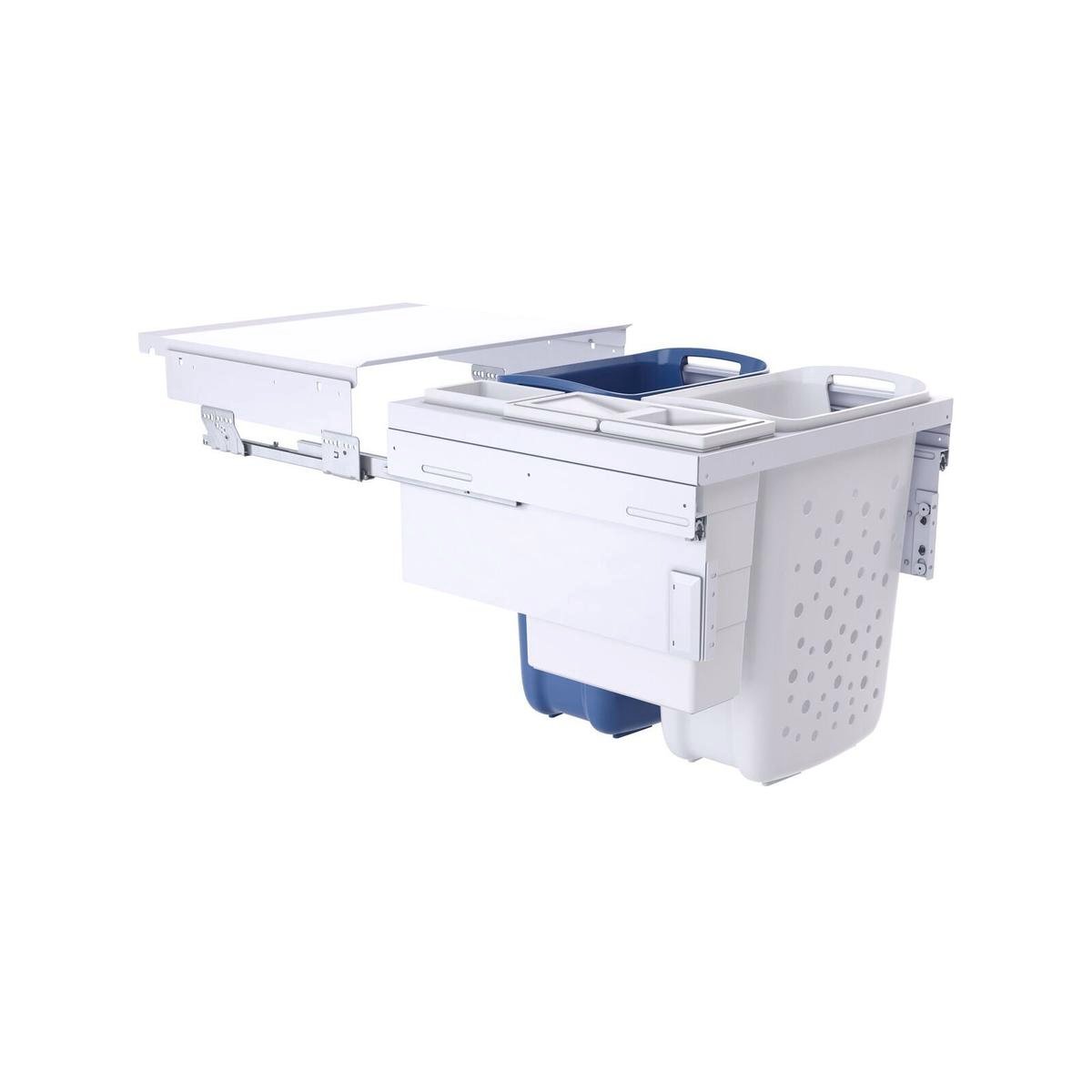 Hafele 2 x 33 + 1 x 12 + 1 x 2.5L White Laundry Carrier - Bunnings ...