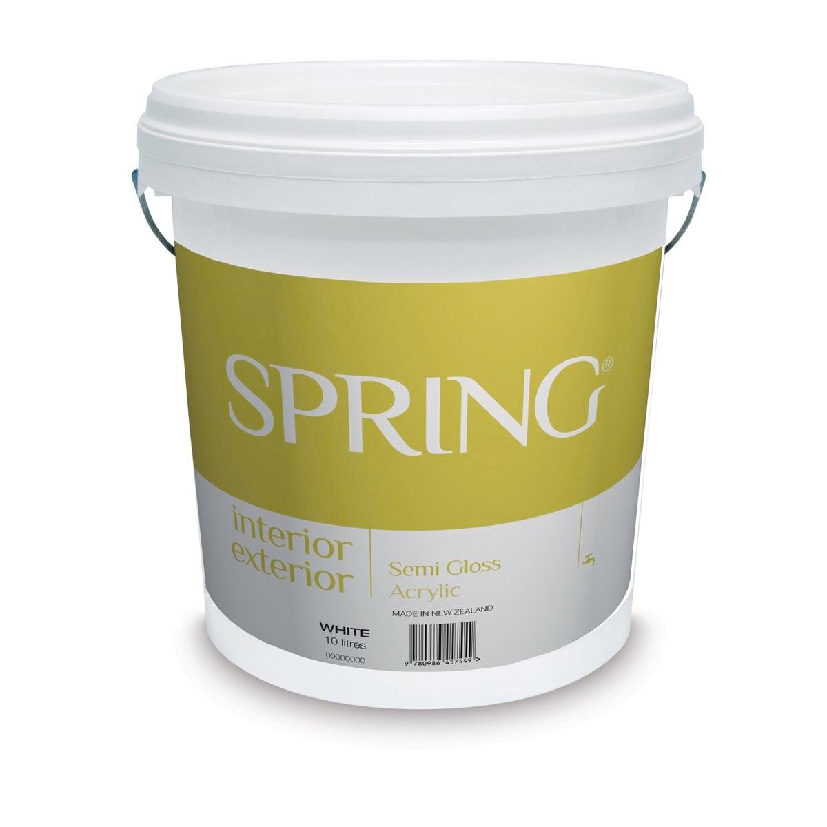 Spring 10L White Semi Gloss Interior/Exterior Paint - Bunnings New Zealand