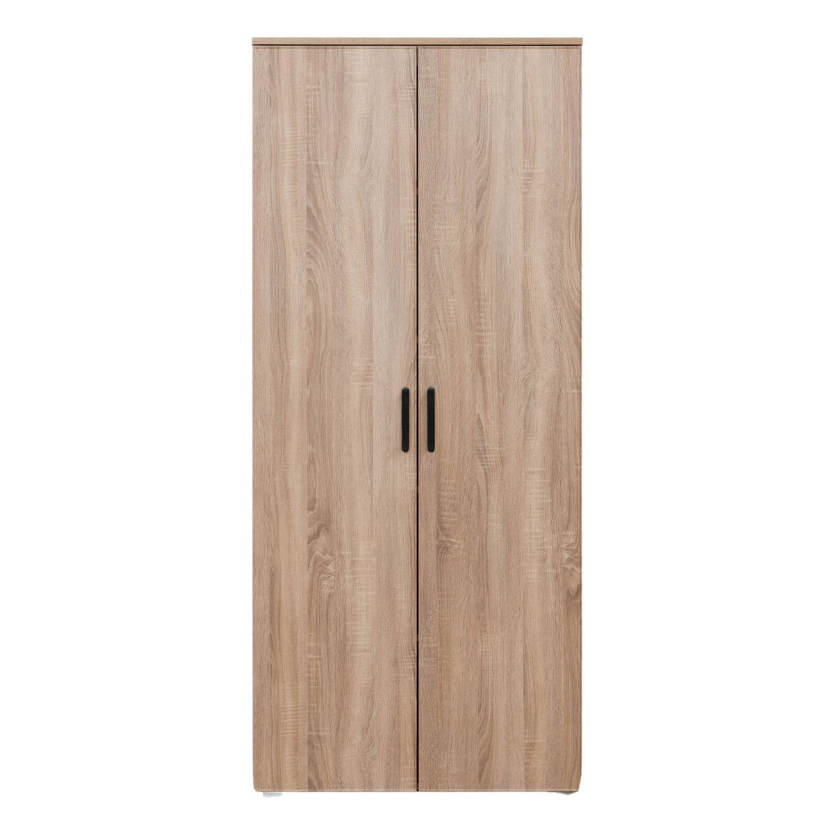 European Cabinetry Natural Oak Slim Oval Black Handles Stockholm ...