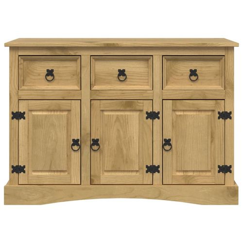 vidaXL Solid Mexican Pinewood Sideboard Corona Range 132x43x78cm ...