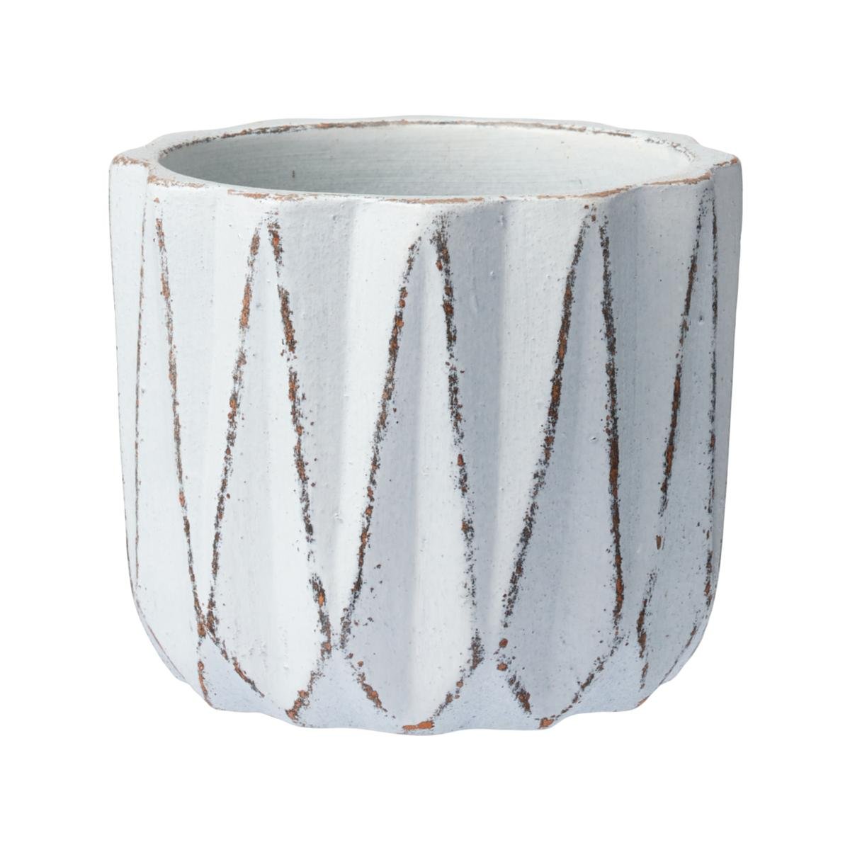 Northcote Pottery 10 x 8cm White Wash Laredo Pot - Bunnings Australia