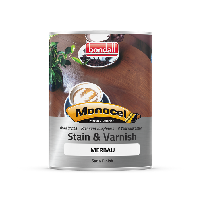 Bondall 1L Merbau Monocel Stain and Varnish - Bunnings New Zealand