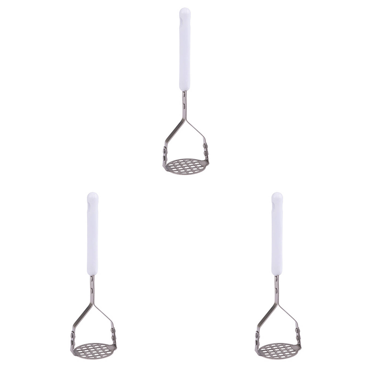 3PK Appetito Stainless Steel Mini Masher White Home Kitchen Cooking ...