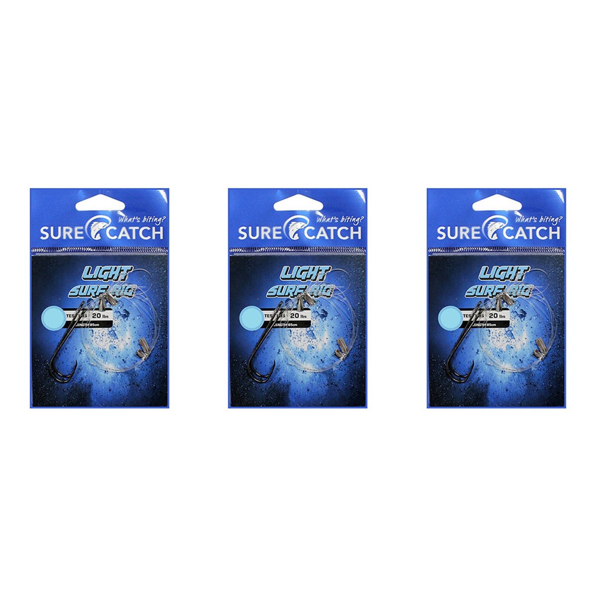 3x Surecatch Pre-Tied Light Surf Rig Chemical Sharpened Fishing Hook Size 4 - Bunnings Australia