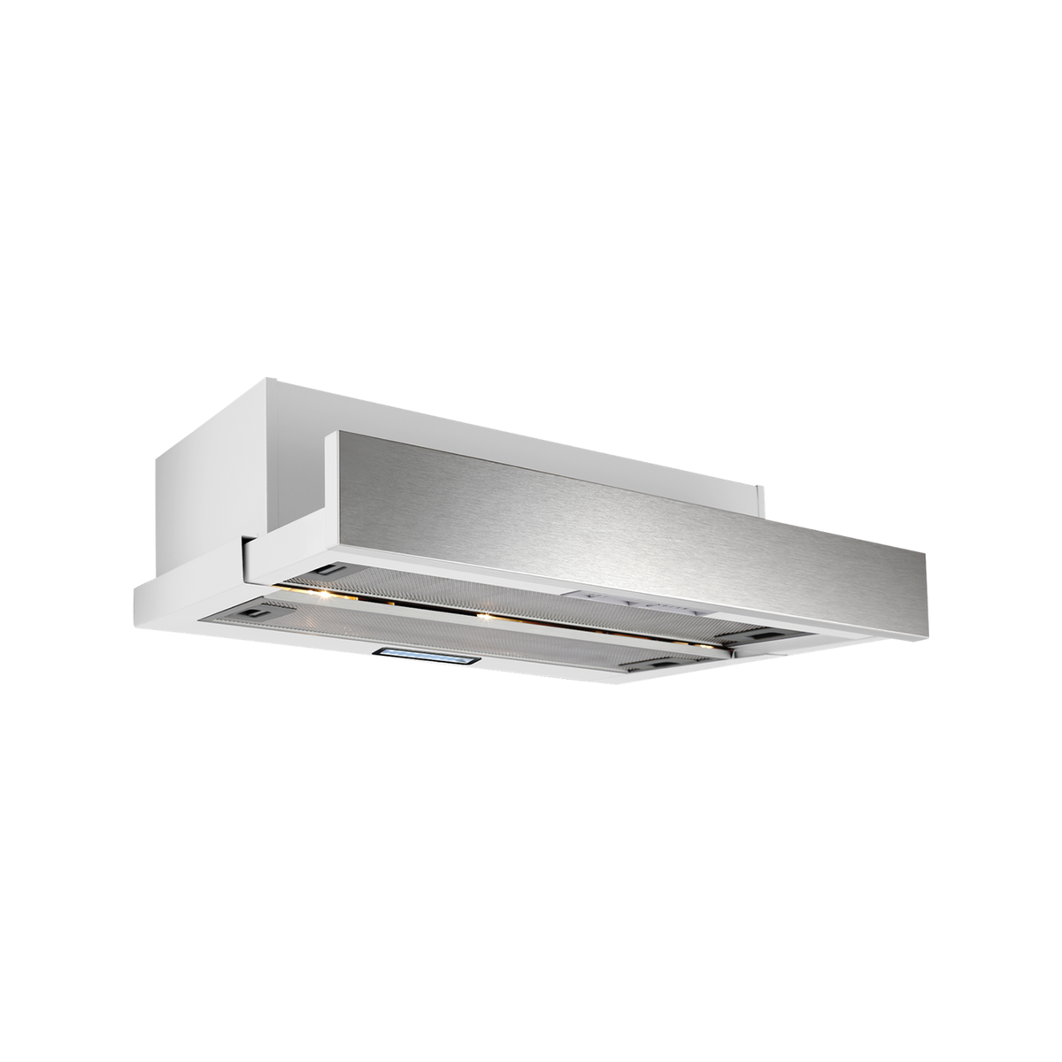 Bellini 60cm Recirculating Slide Out Rangehood White Finish With ...