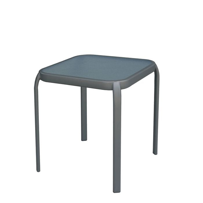 Marquee Square Glass Top Steel Side Table - Bunnings Australia