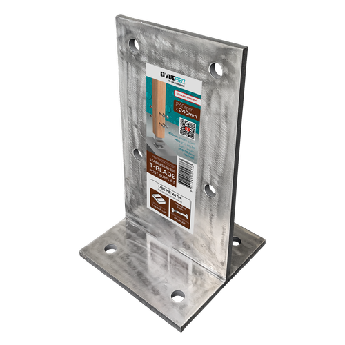 VUEPRO 240 x 240mm Stainless Steel T-Blade Post Support - Bunnings ...