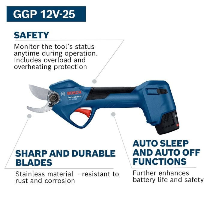 Bosch 12V 25mm Pruner 3.0Ah Kit - Bunnings Australia