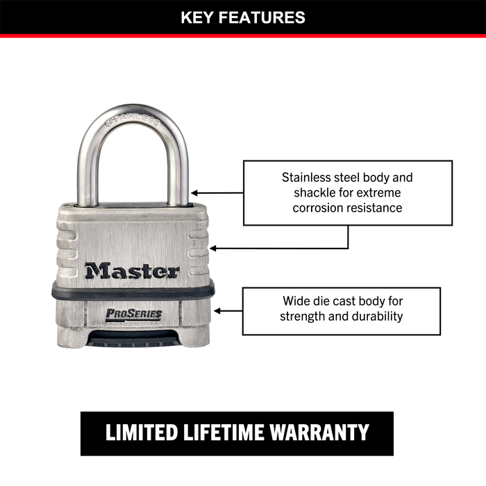 Master Lock Stainless Steel Combination Lock - Bunnings New Zealand