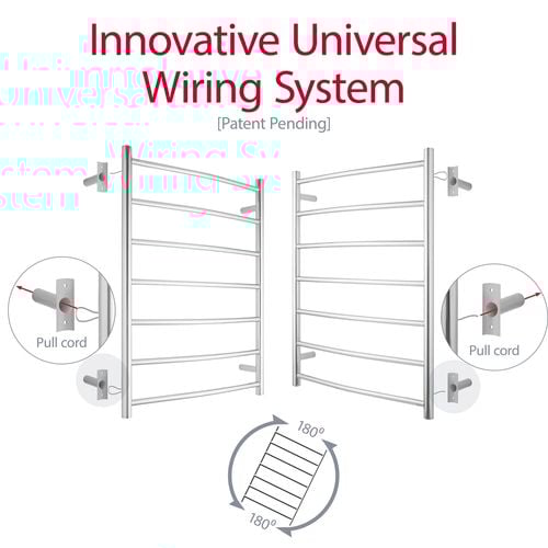 Arlec 7 Bar 70W Stainless Steel Curved Heated Towel Rail - Bunnings New ...