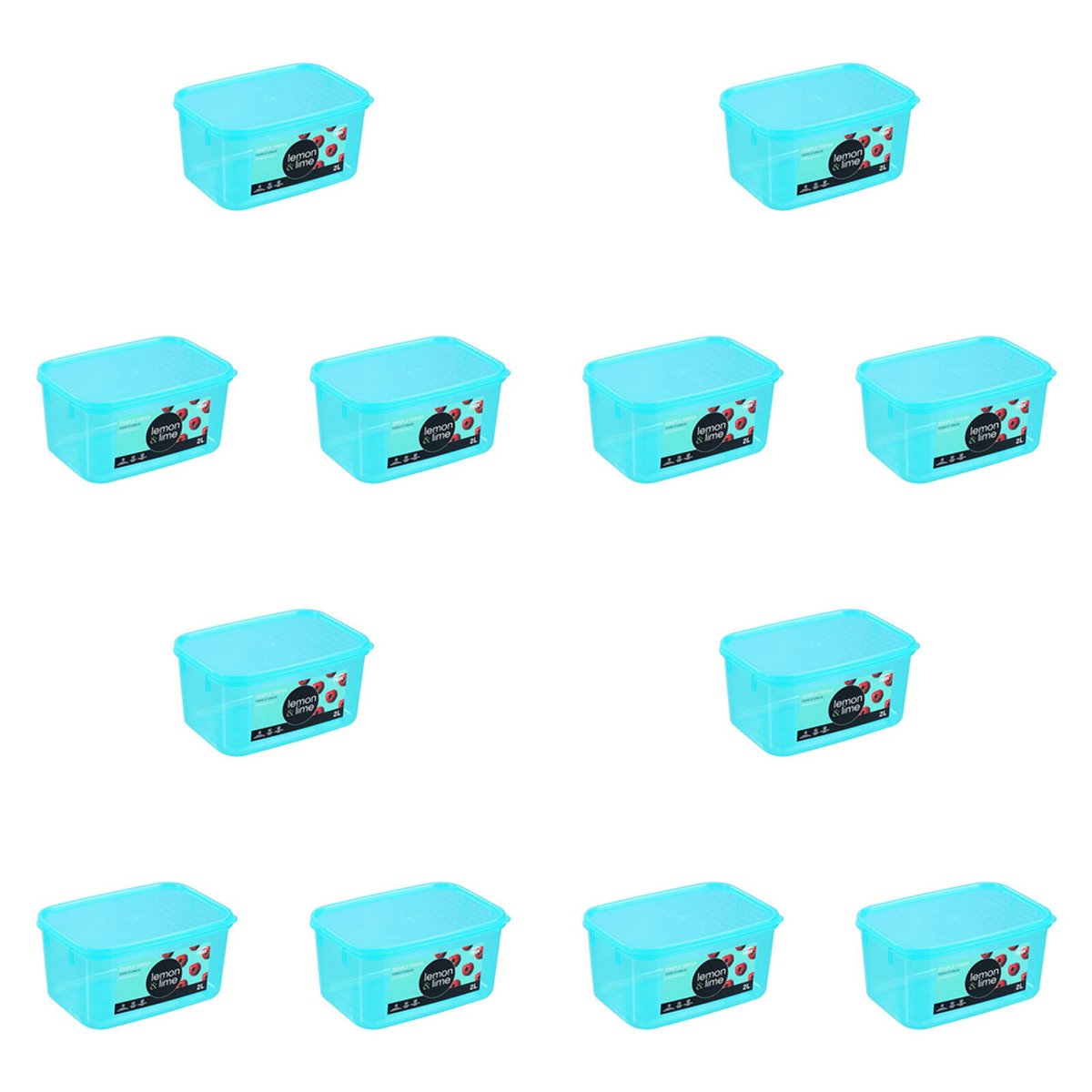12pc Lemon & Lime 2L Simple Fresh Food Container Assorted - Bunnings ...