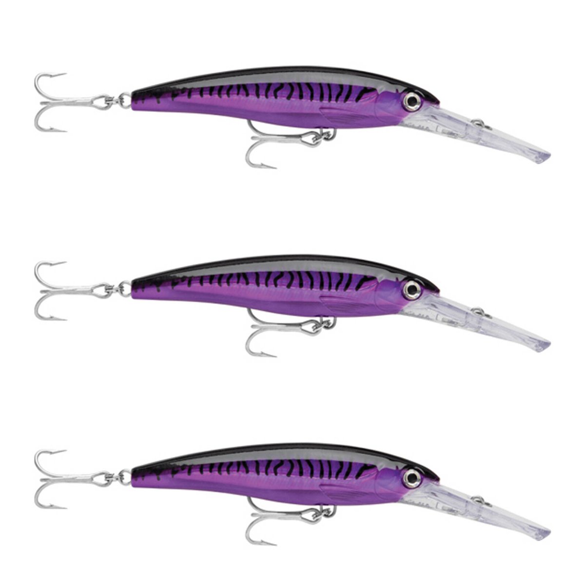 3x Rapala 16cm X Rap Magnum 30 Deep Diving Trolling Lures - Purple Mack ...