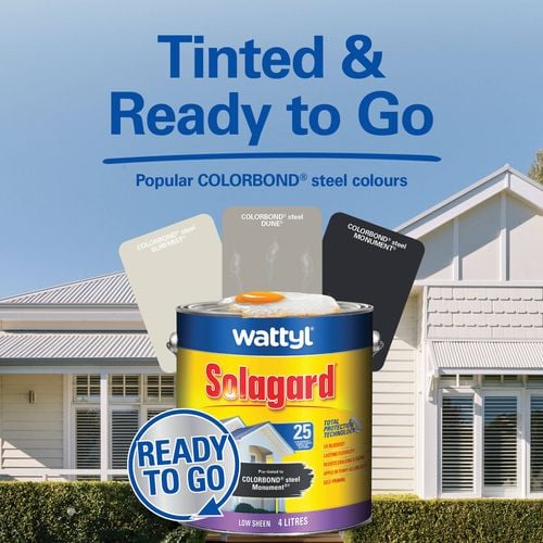 Wattyl Solagard 4L Pre-tinted Manor Red Low Sheen Exterior Paint ...