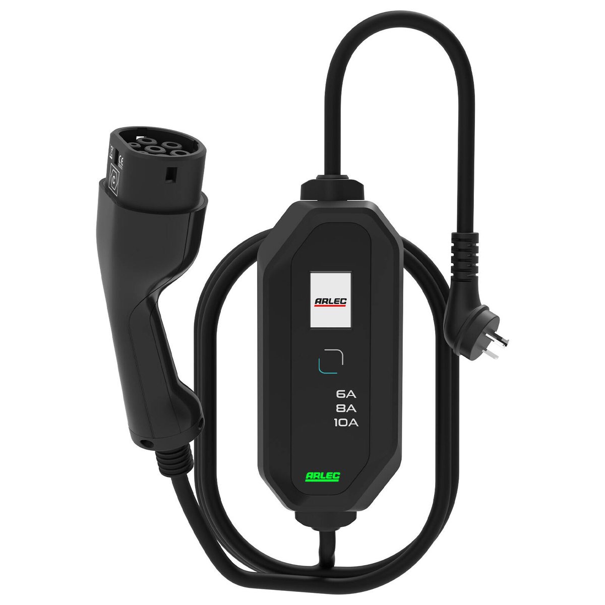 Arlec IP65 2.4kW Type 2 Connector EV Portable Charger with 7m Cable ...