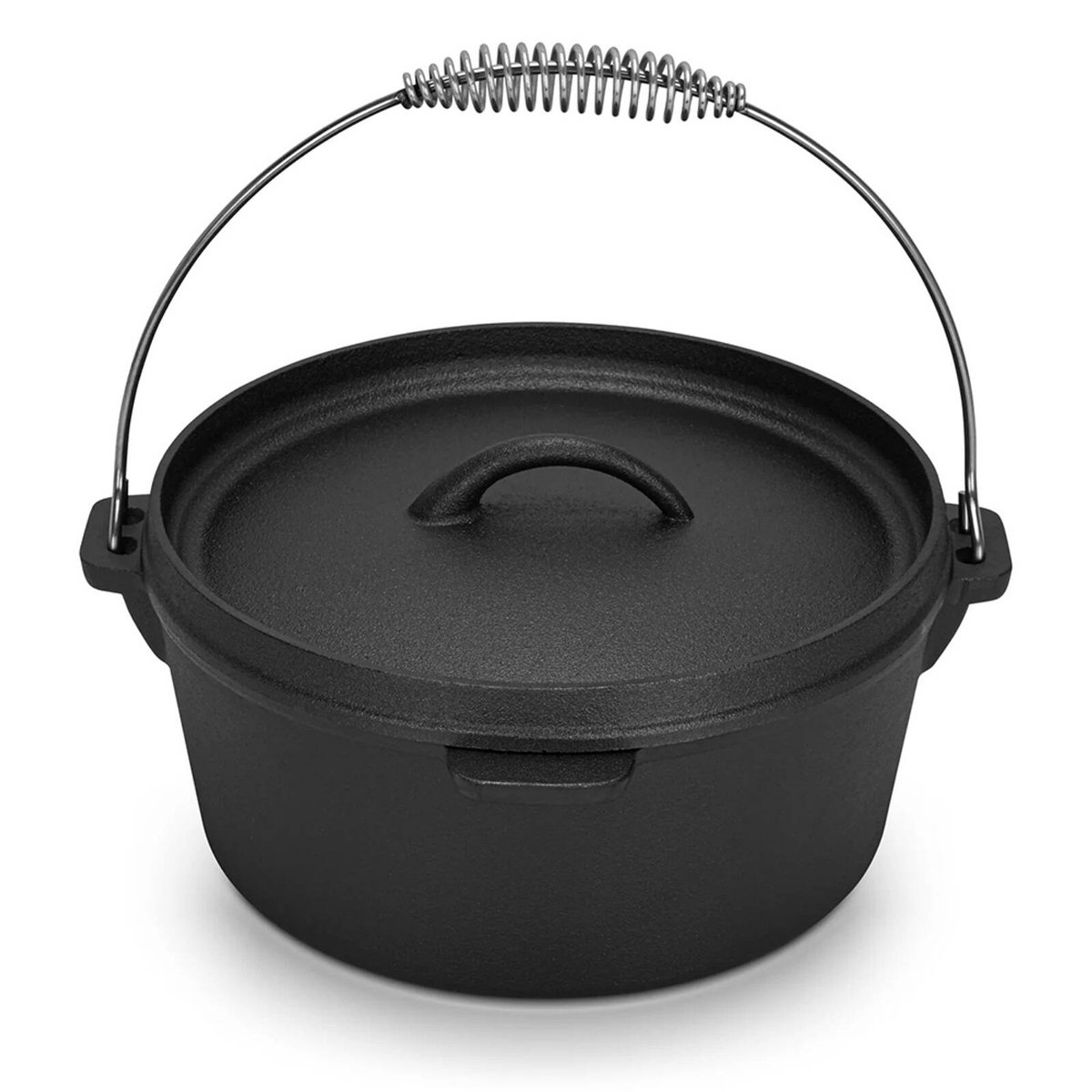 Fissman Cast Iron Dutch Oven Pan w/ Two Side Handles and Hanger 25 x ...