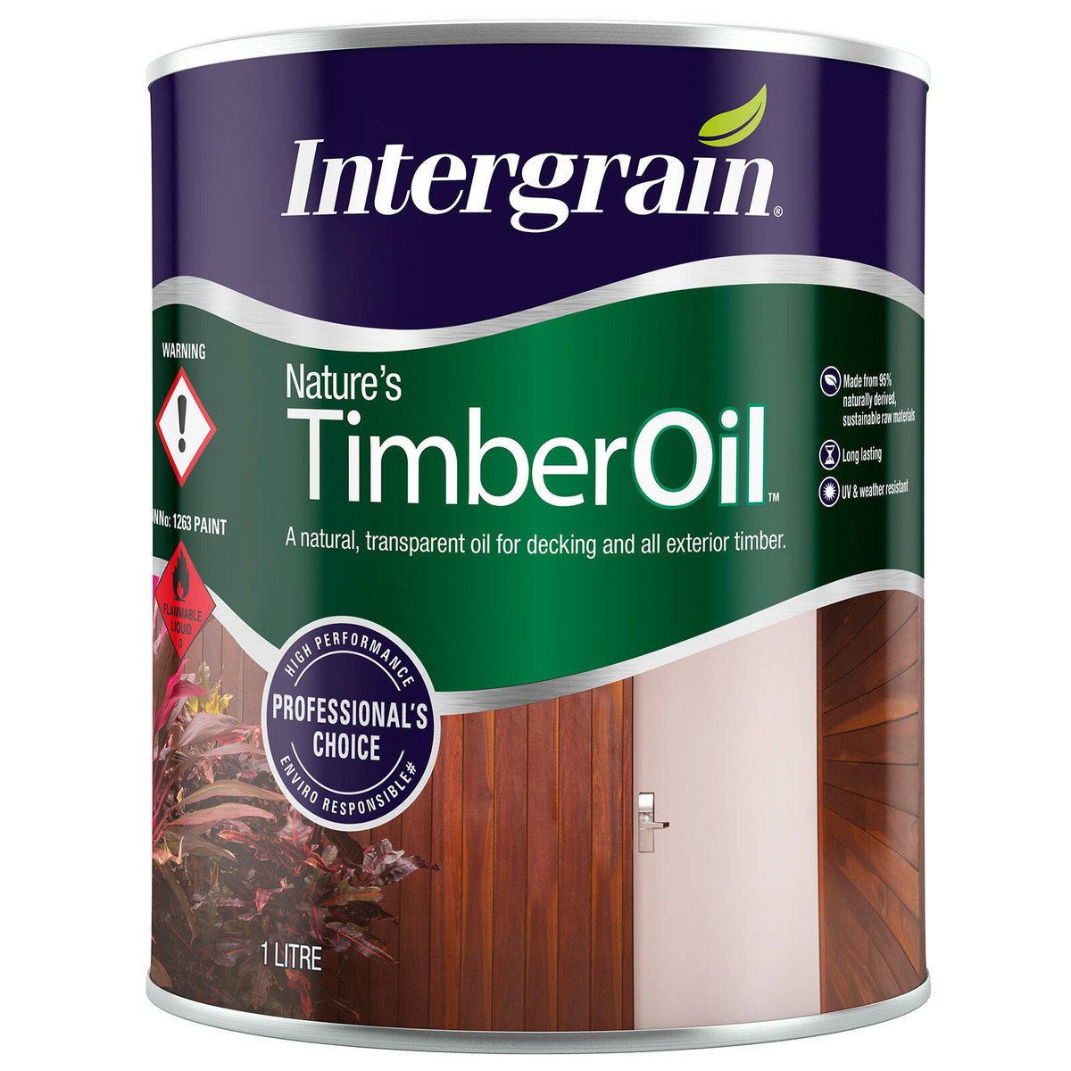 Intergrain 1L Merbau Nature's Timber Oil - Bunnings Australia
