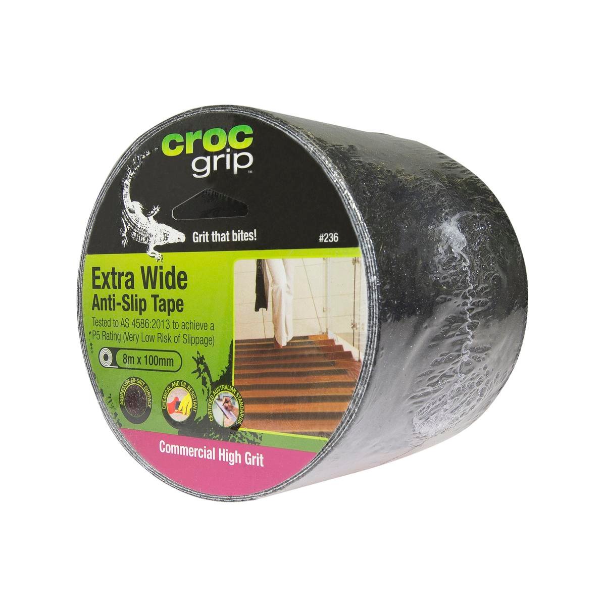 Croc Grip 100mm x 8m Black Extra Wide Anti-Slip Tape - Bunnings New Zealand