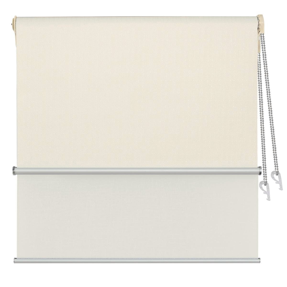 Markisol 210 x 240cm Hilton Indoor Day and Night Roller Blind - Ivory ...