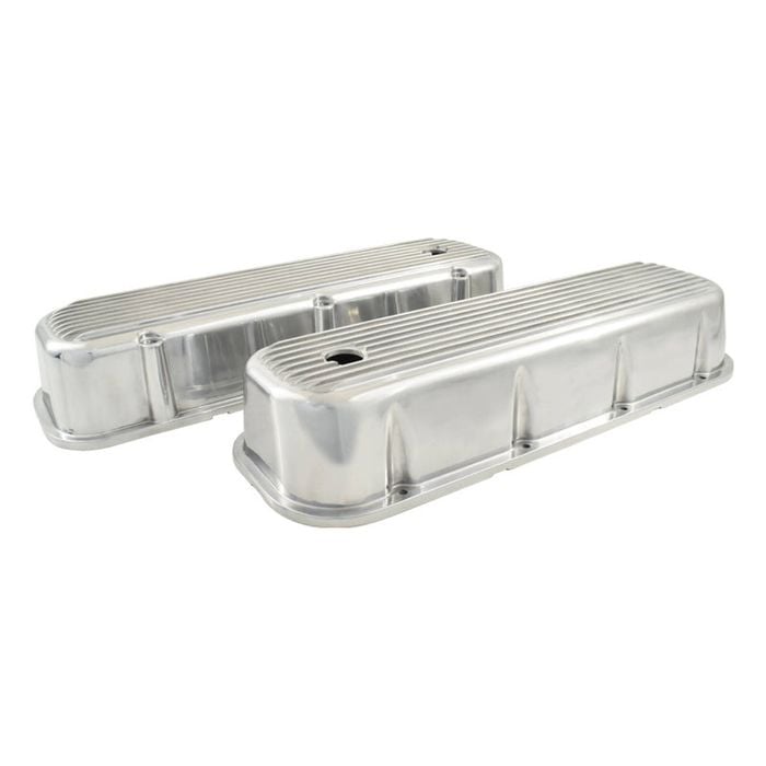 Big Block Chev Polished Finned Aluminium Valve Covers Tall 396 427 454 ...